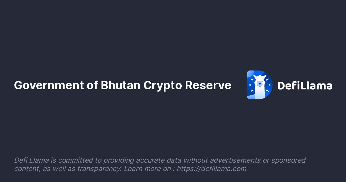 Government of Bhutan Crypto Reserve - DefiLlama